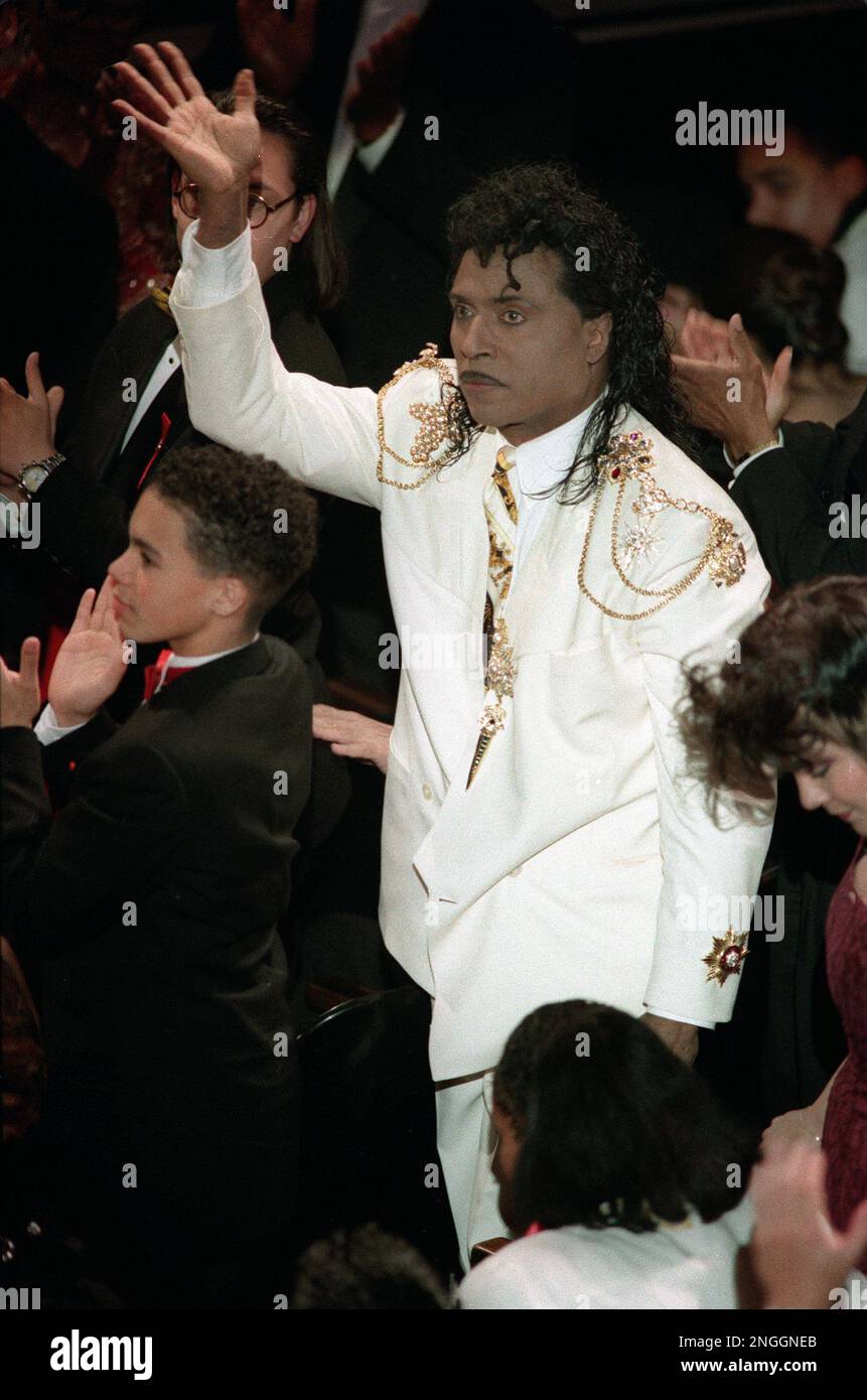 Rock and roll performer "Little" Richard Penniman acknowledges the ...