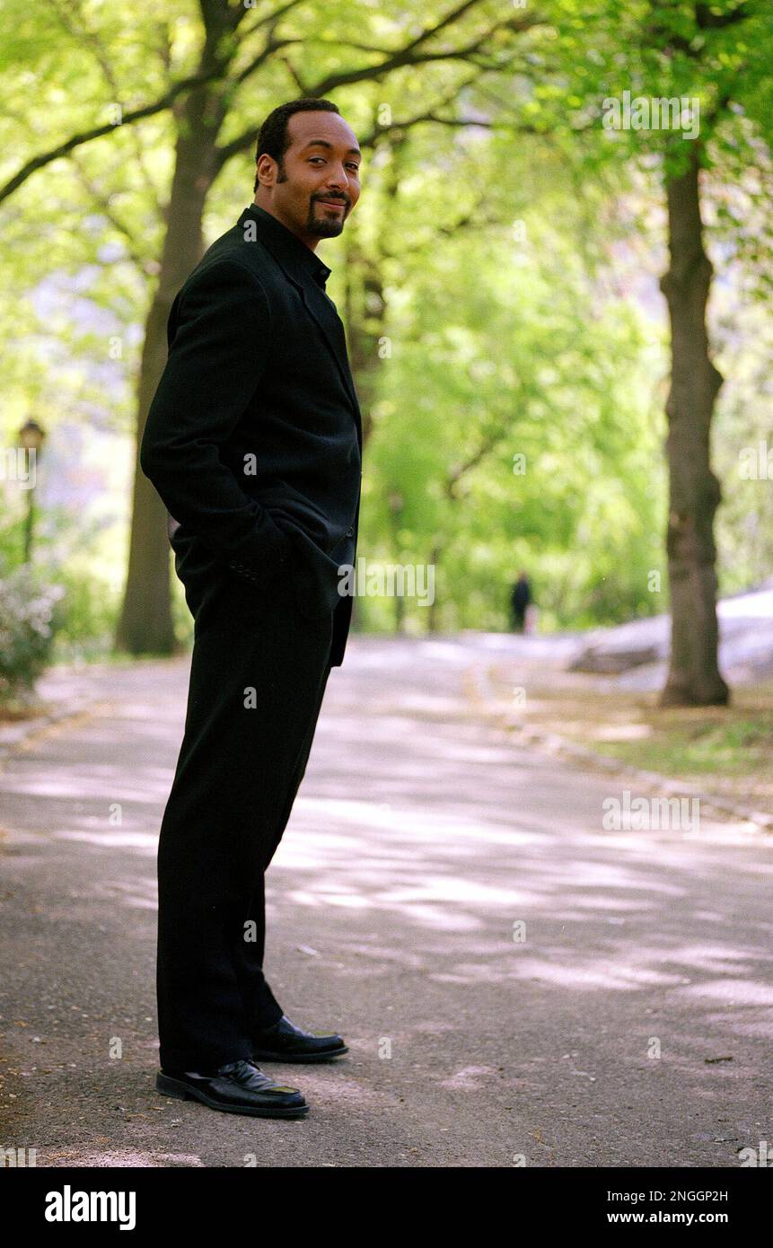 Actor Jessie Martin poses in New York's Central Park April 25, 2002 ...