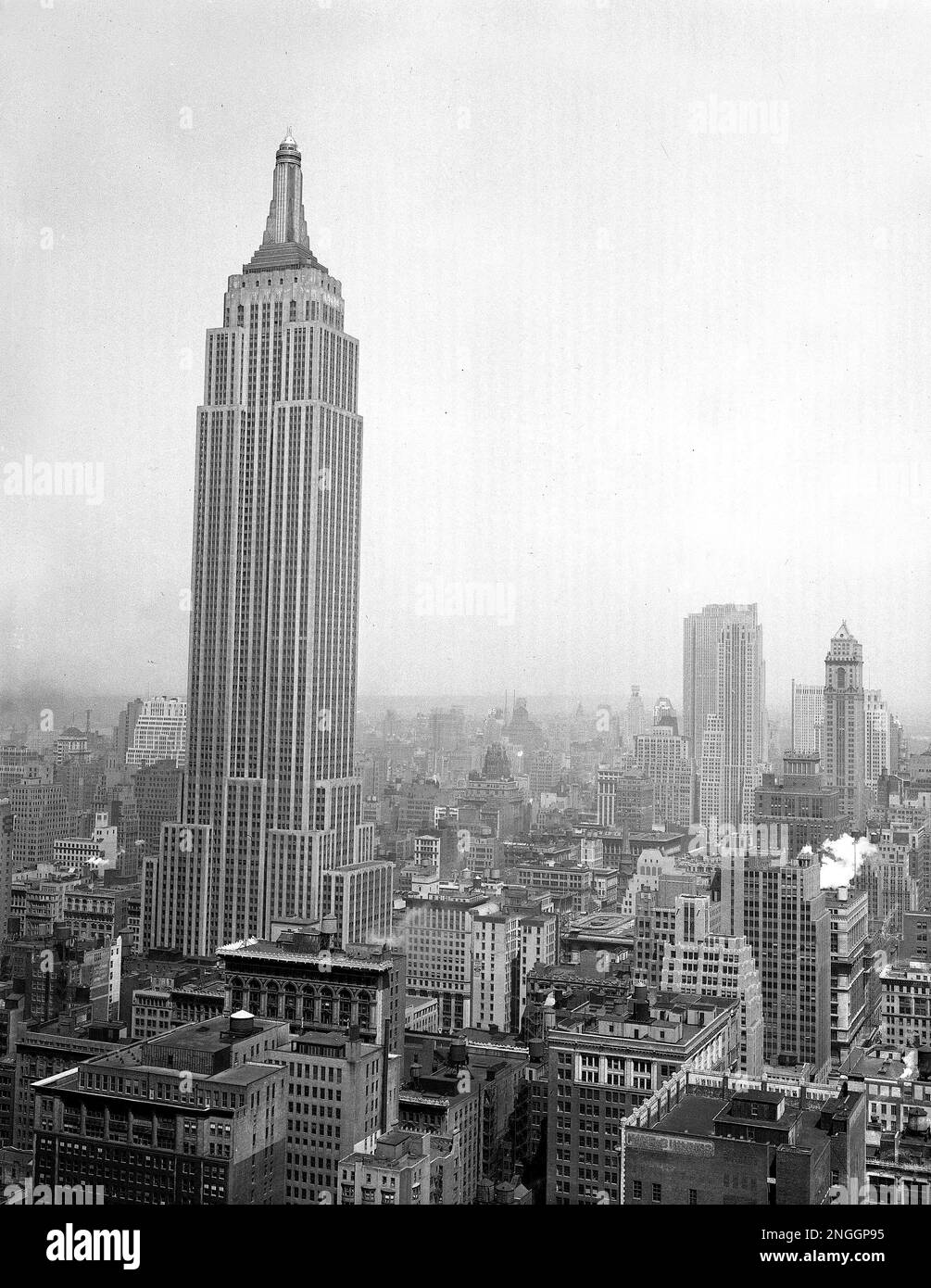 The Empire State Building in New York City is shown on April 20, 1935 ...