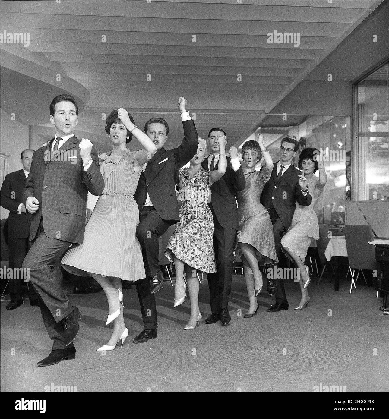 A new dance imported from America called the Locomotion is demonstrated ...