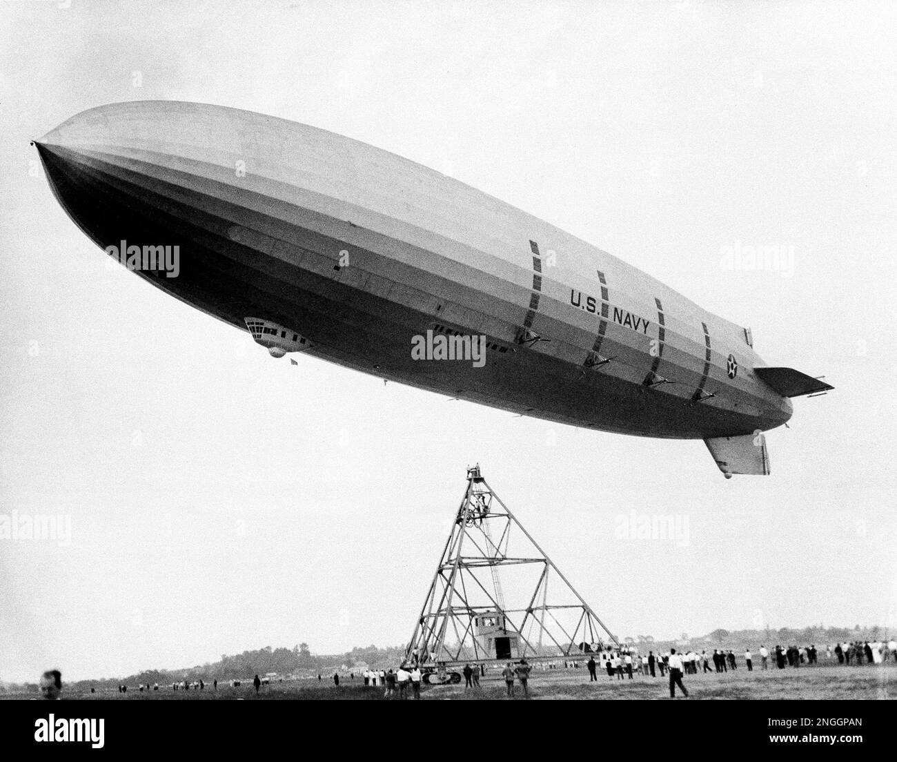 The U.S. Navy dirigible Akron, under the command of Commander Chas ...