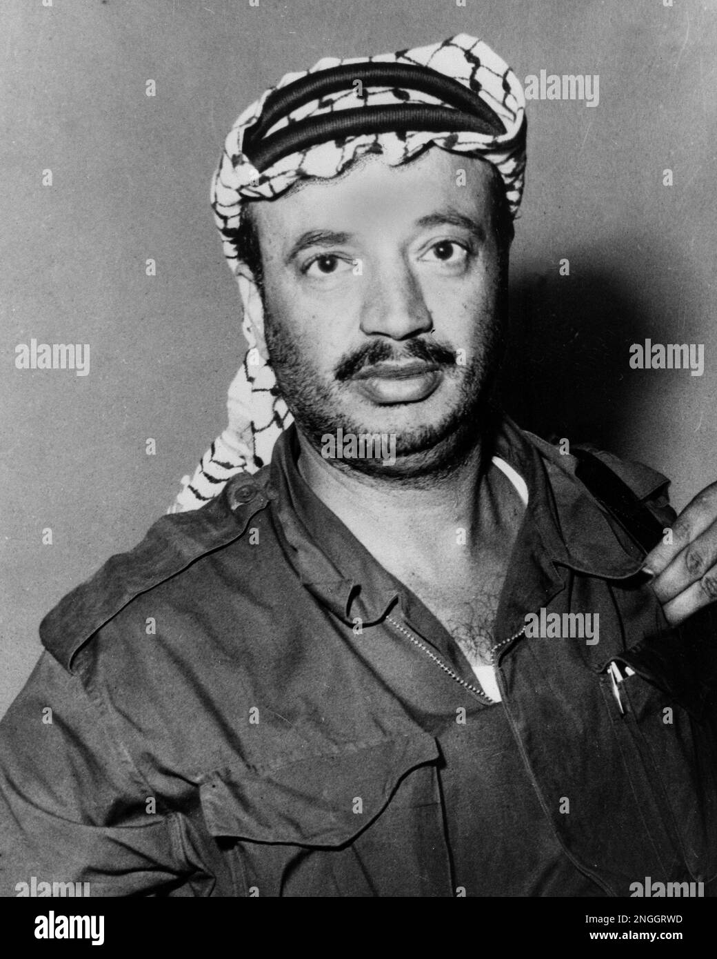 Yasser Arafat, chairman of PLO, Palestine Liberation Organization, is ...