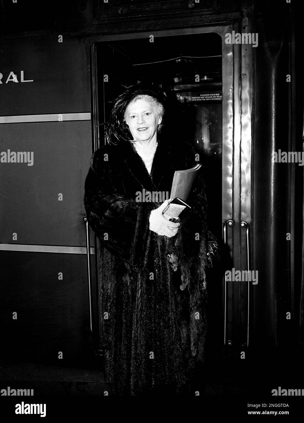 Stage and screen actress Ethel Barrymore arrives on the 20th Century ...