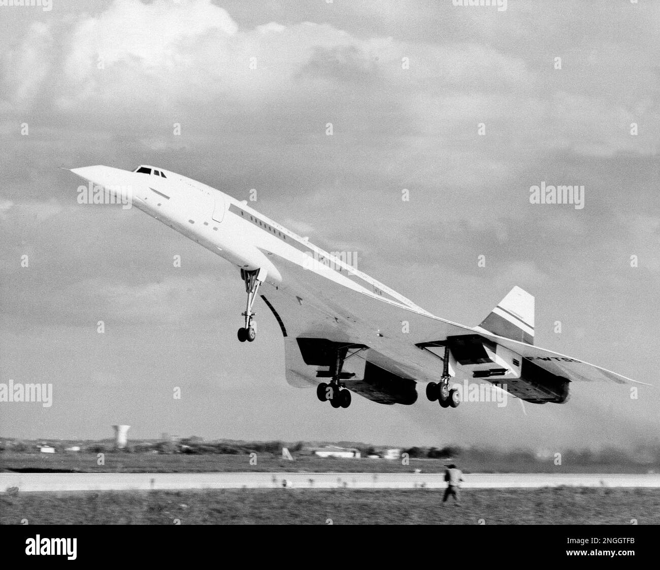 Concorde 001, the first prototype, takes off on a test flight from ...