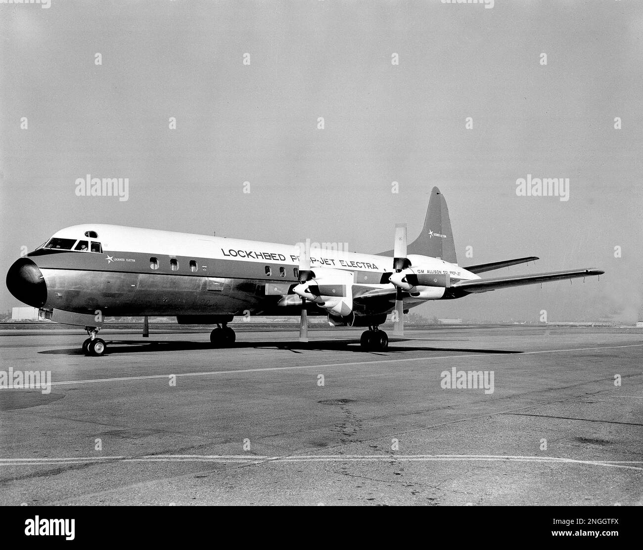The Lockheed Prop-Jet Electra, the first U.S.-built commercial jet-and ...