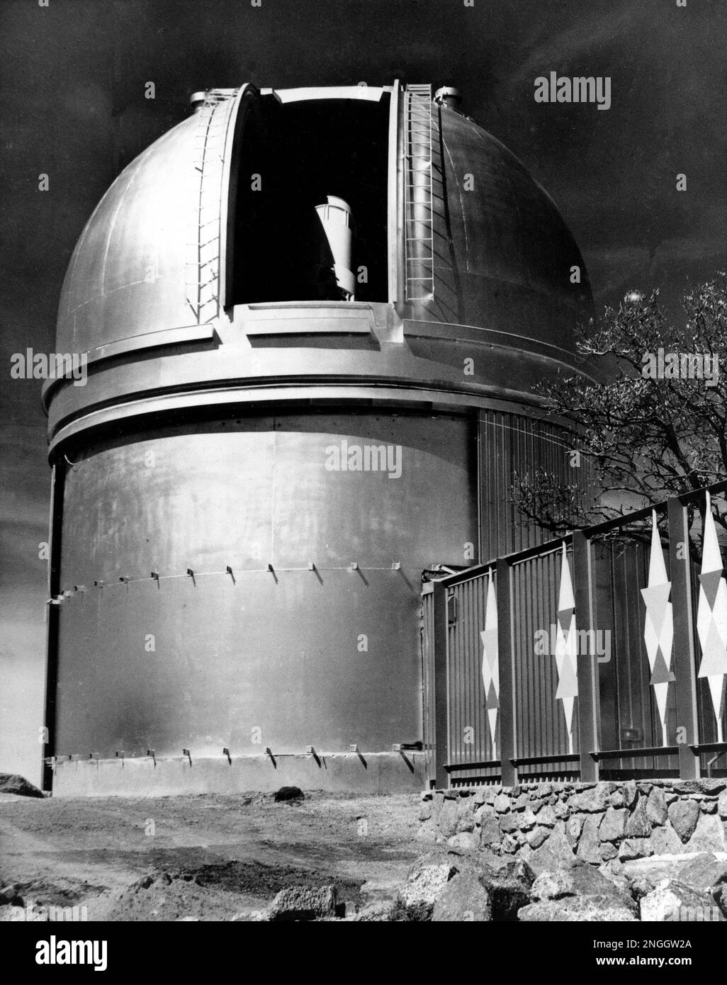 The 36 inch telescope at the Kitt Peak National Observatory is visible ...
