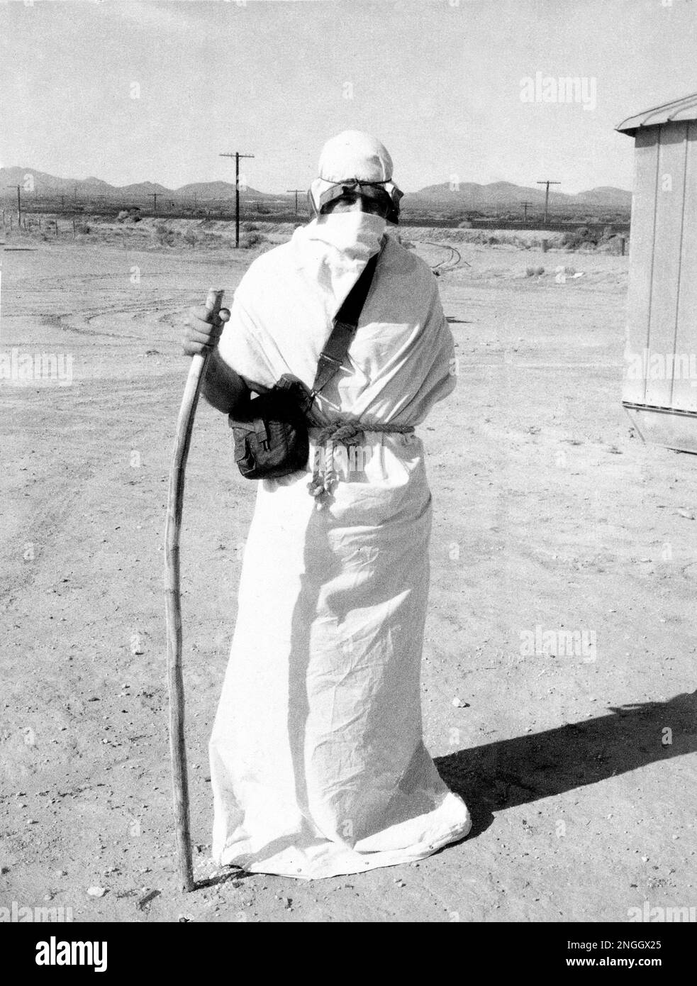 A U.S. Army Special Forces soldier is disguised as a sheik during ...