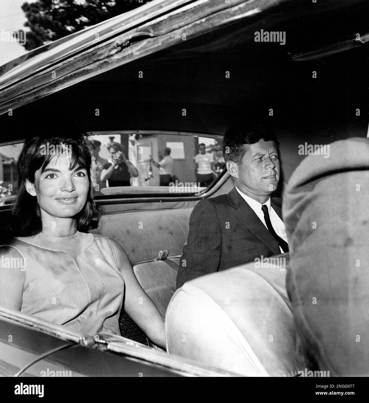 Jacqueline Kennedy and U.S. President John F. Kennedy are shown in the ...