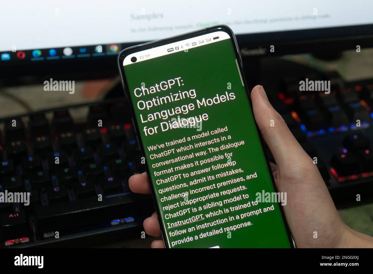 SHANGHAI, CHINA - FEBRUARY 18, 2023 - A citizen uses a mobile phone and ...