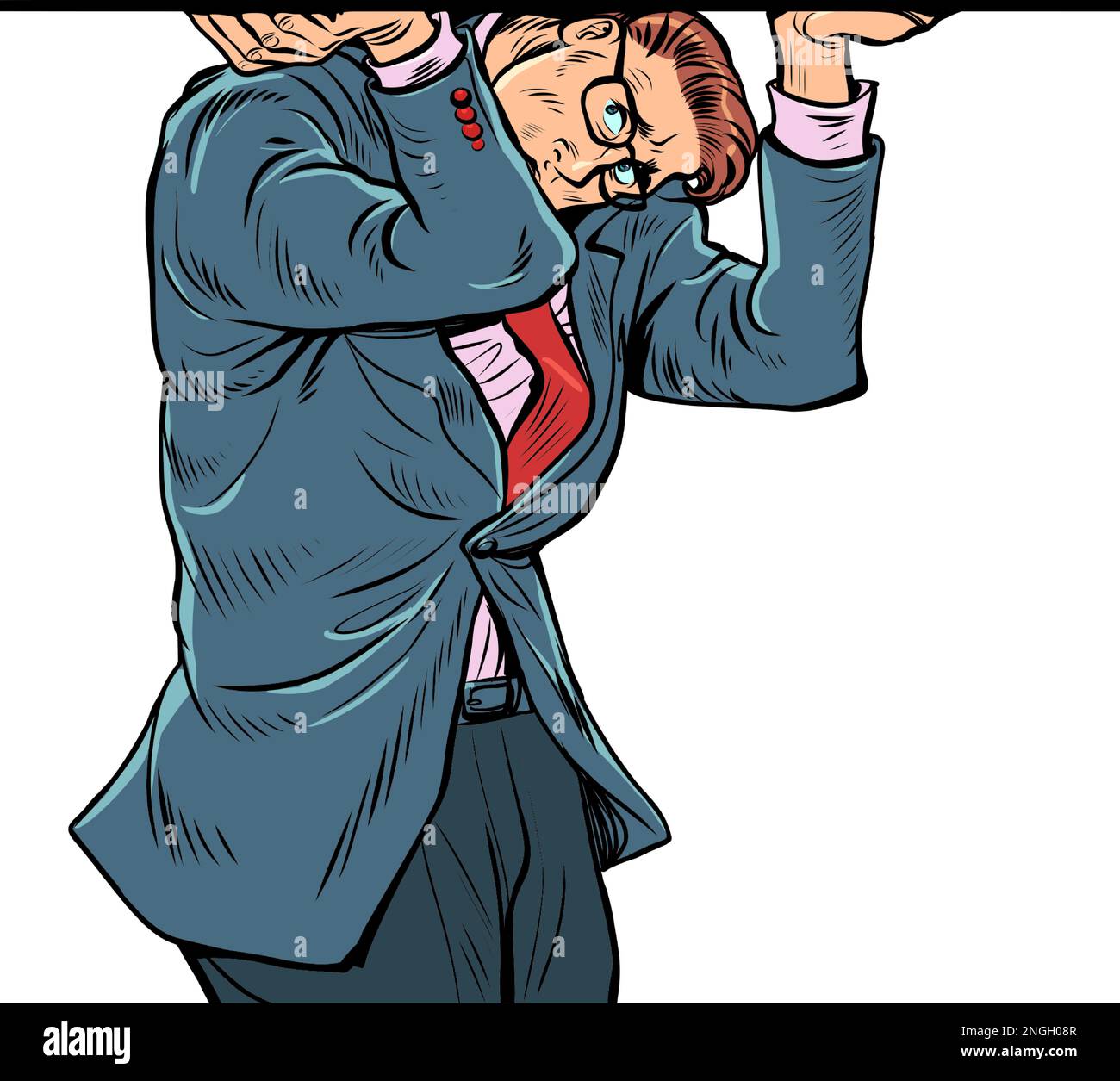 man holding cargo. atlas antique sculpture, caryatid Stock Vector Image ...