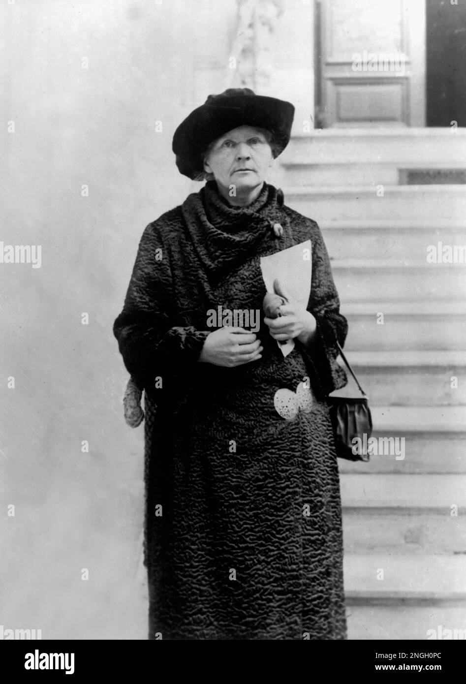 Madame Marie Curie, the first woman to win the Nobel Prize, is shown on ...