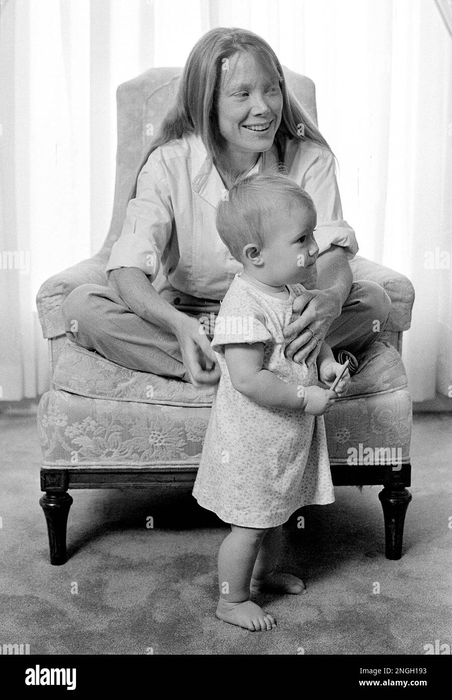 Actress and singer Sissy Spacek is shown with her one-year-old daughter ...