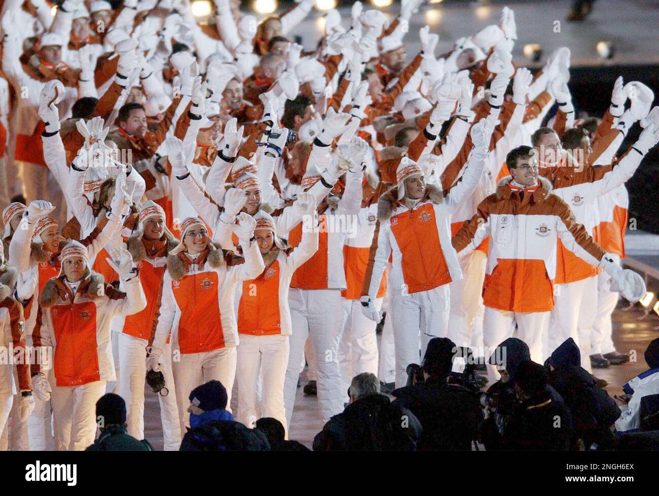 The German Olympic team parades into Rice-Eccles Olympic Stadium during ...
