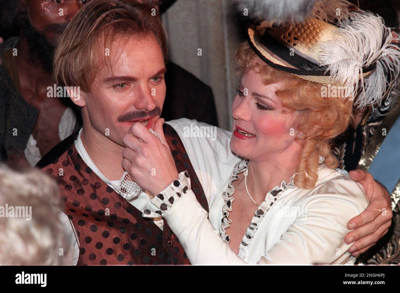 British musician and actor Sting, who plays MacBeth, is shown with co ...