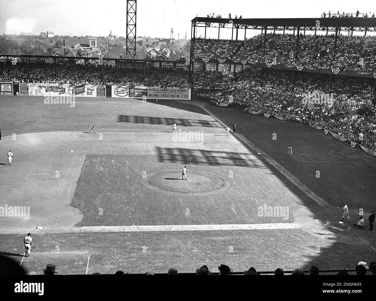 Ted Williams, Boston Red Sox's right-field hitter, faces the St. Louis ...