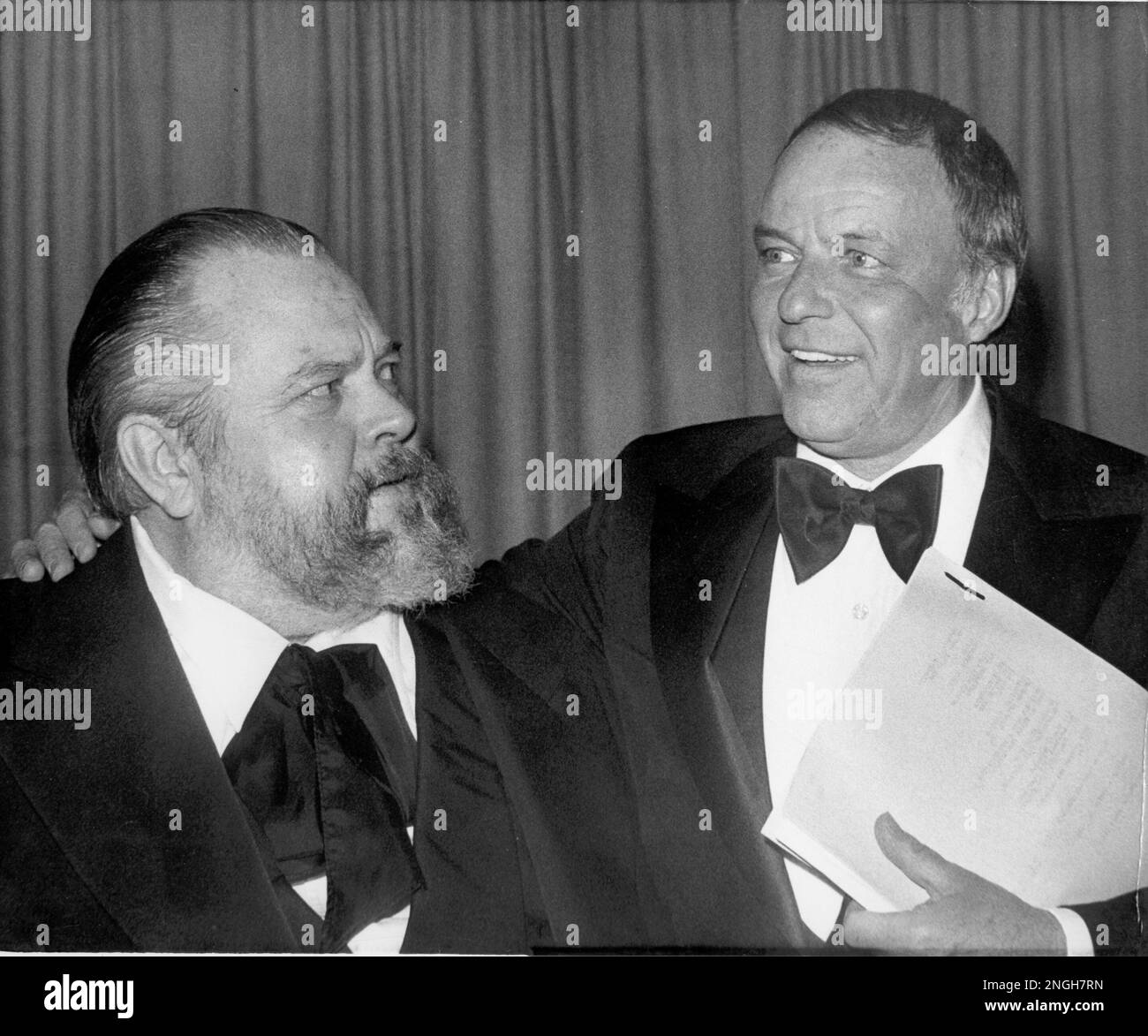 Actor-director Orson Welles, left, is shown with actor-singer Frank ...