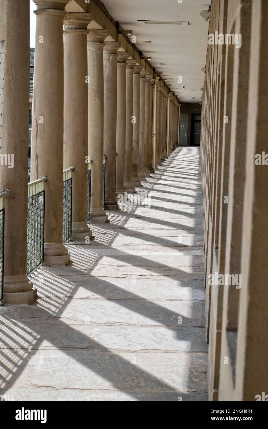The magnificently restored Piece Hall in Halifax West Yorkshire a grade ...