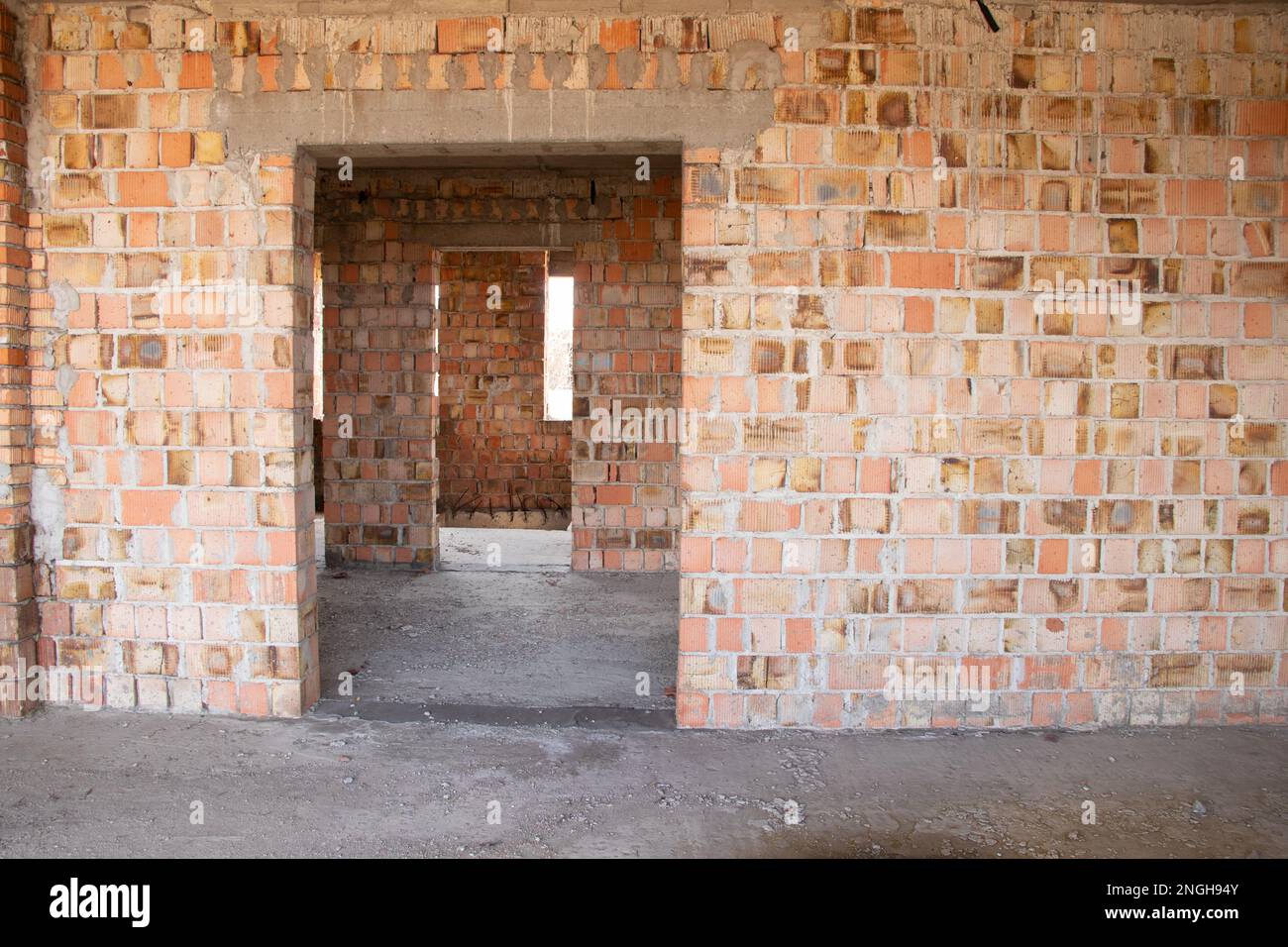 old abandoned unfinished building, abandoned house Stock Photo - Alamy