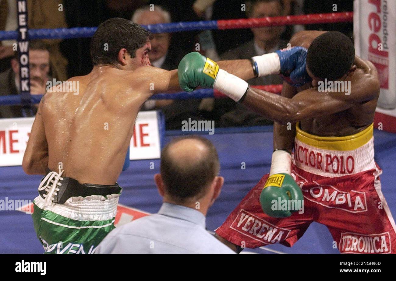 Defending WBO World Featherweight Champion Julio Pablo Chacon from ...