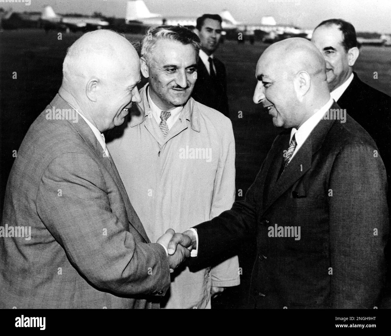Prince Sardar Mohammed Daoud, right, Prime Minister of Afghanistan, is ...