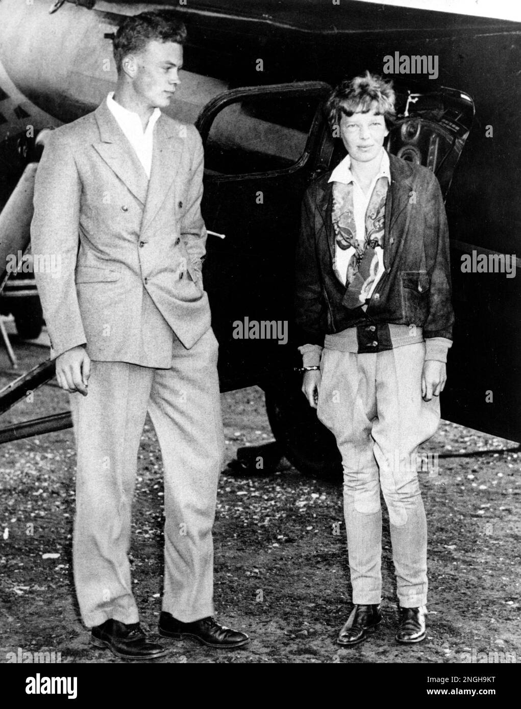 Amelia Earhart, right, is shown with her stepson David Binney Putnam ...