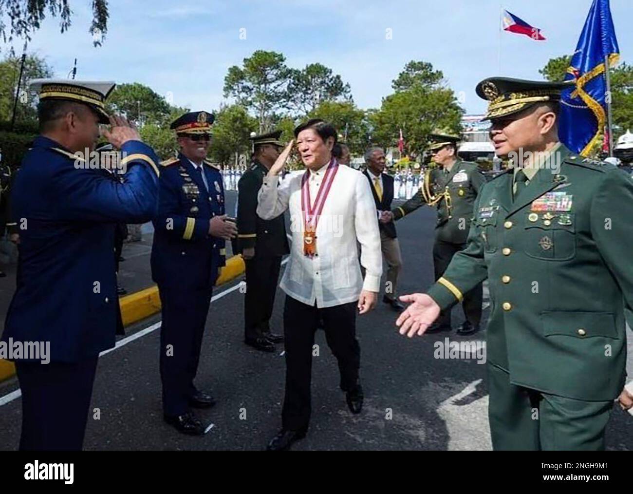 In this photo provided by the Presidential Communications Office ...