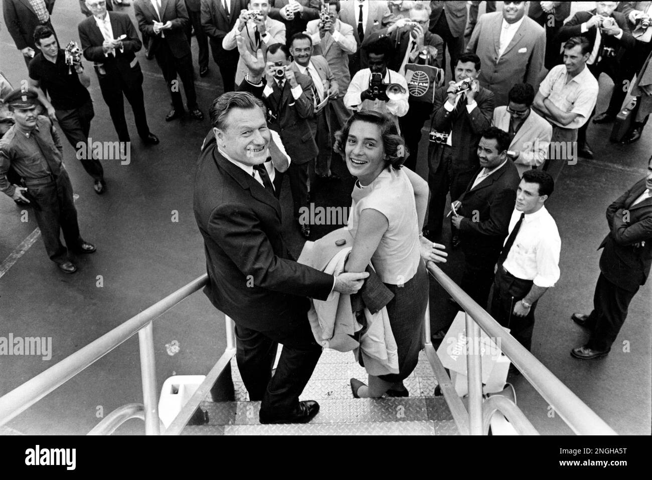 New York Gov. Nelson A. Rockefeller and his bride, the former ...