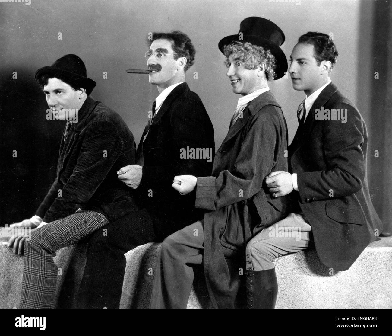 Four of the five Marx brothers, from left, Chico, Groucho, Harpo and ...