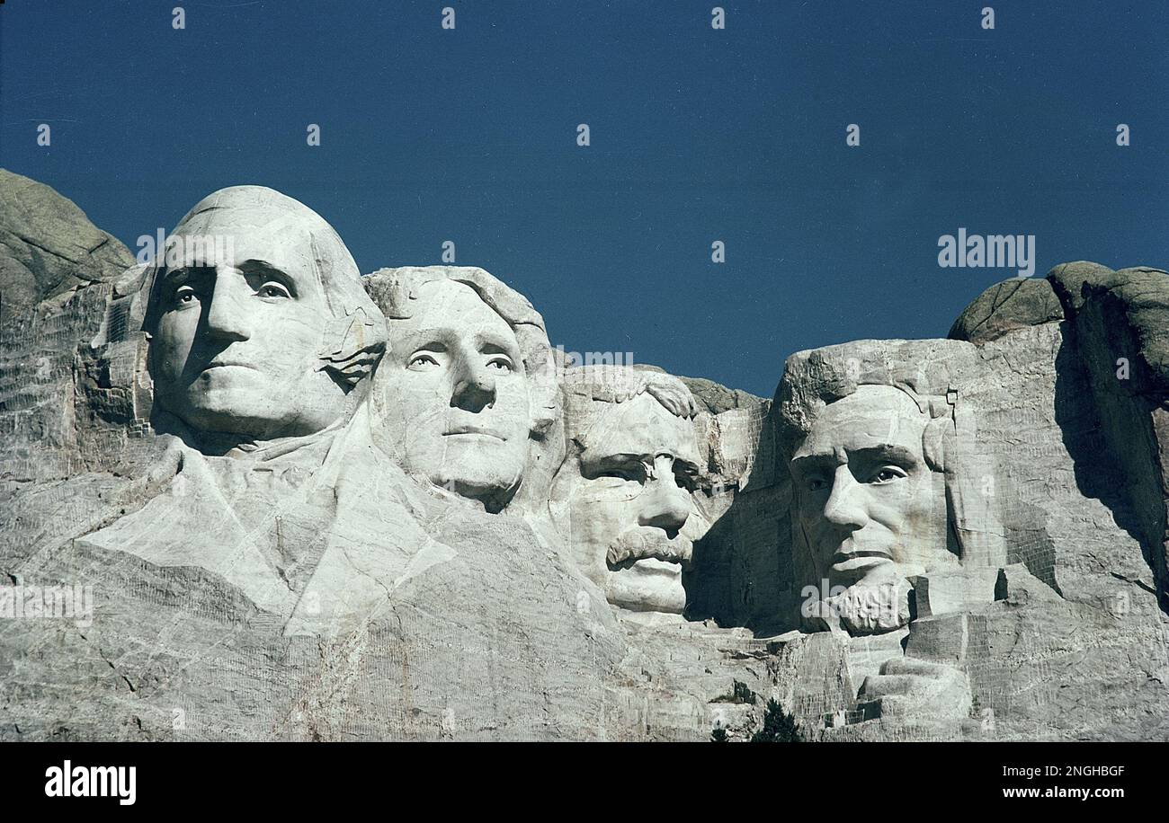 The Mount Rushmore Memorial in the Black Hills area of Keystone, S.D ...
