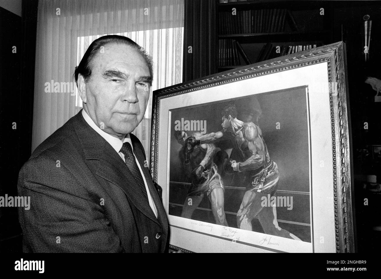 Max Schmeling, former heavyweight boxer, poses with his favorite ...