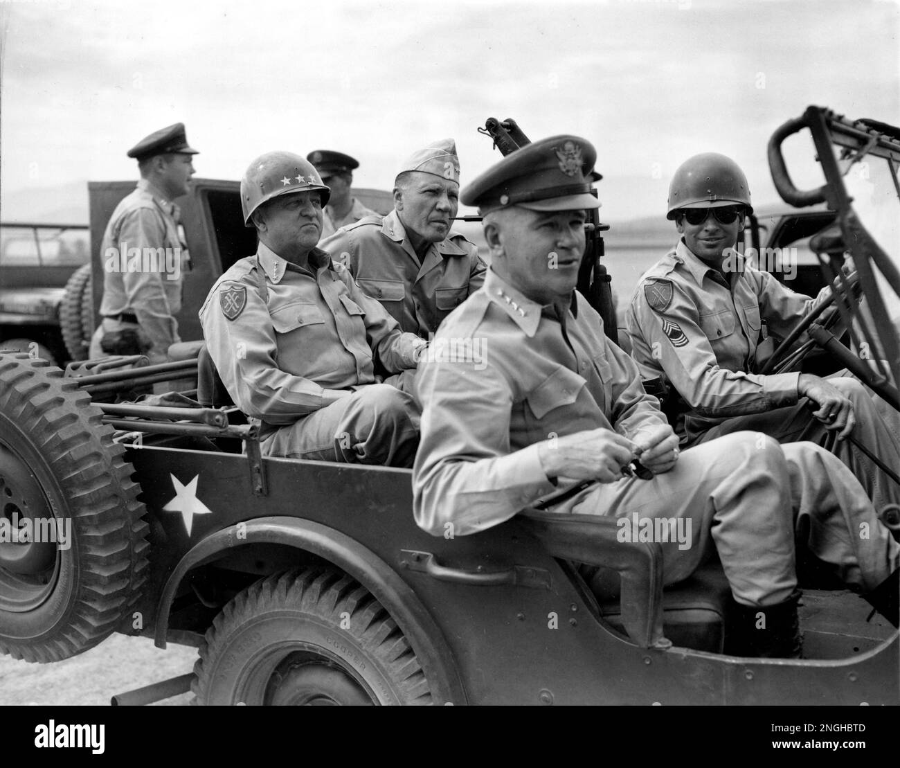 Gen. J. Lawton Collins, front passenger, U.S. Army chief of staff ...