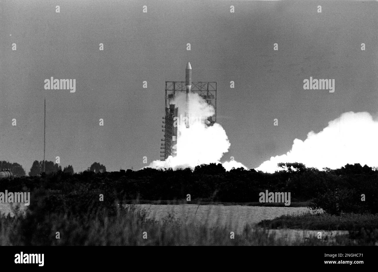 The Voyager 2 spacecraft, atop a Titan Centaur rocket, is launched from Cape Canaveral, Fla ...