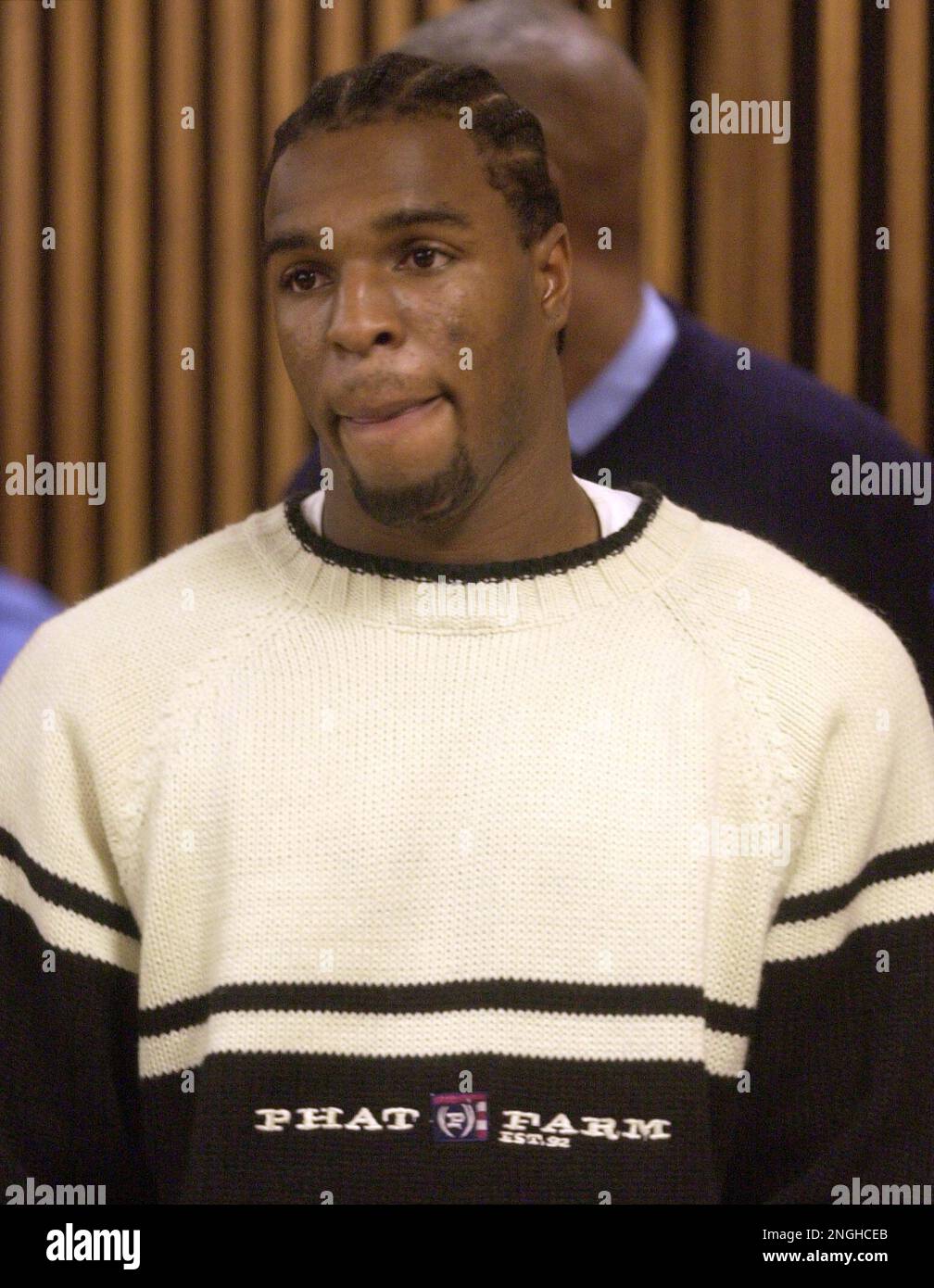 Cleveland Browns cornerback Lamar Chapman stands before a judge in ...
