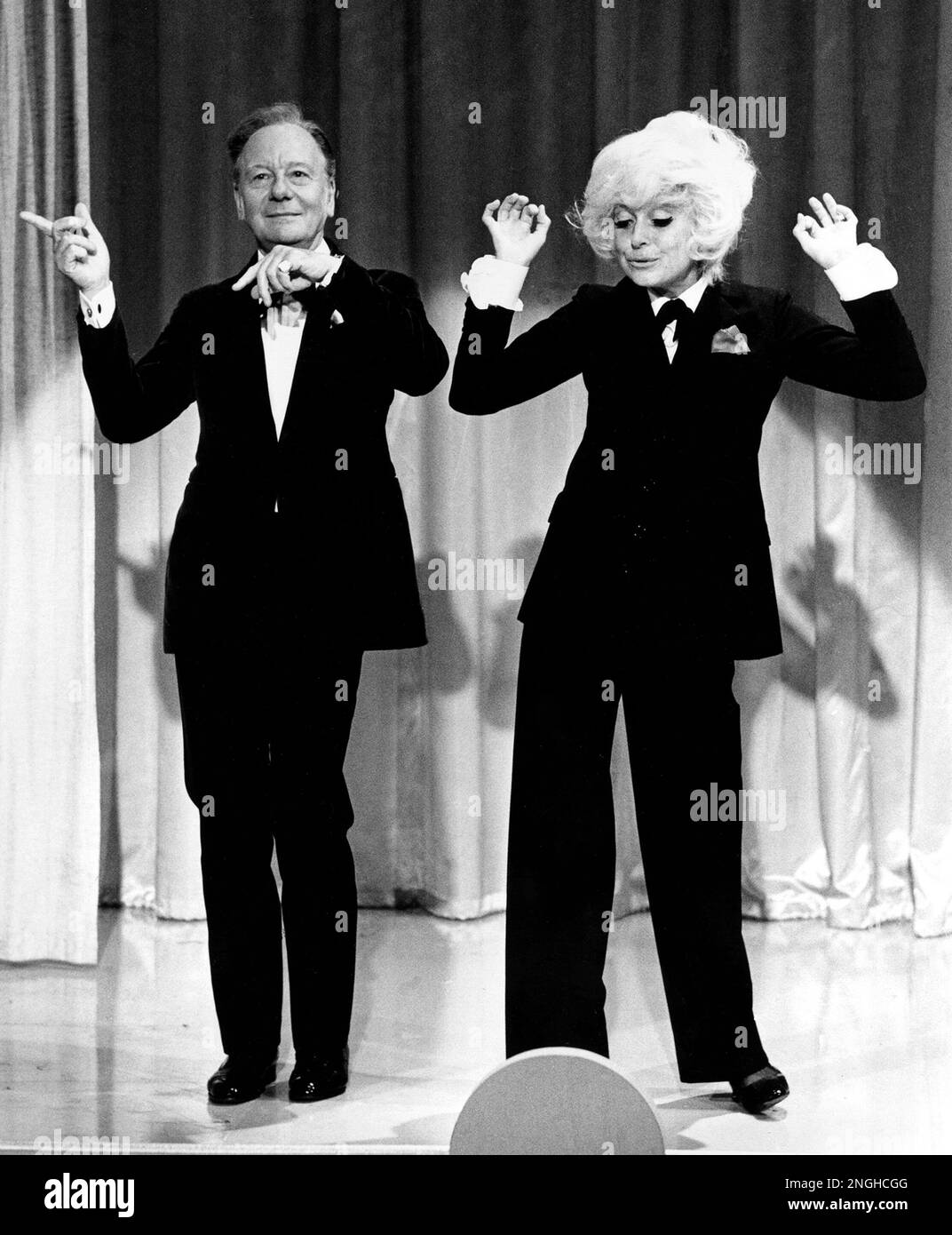Shakespearean actor Sir John Gielgud, left, joins musical comedienne ...