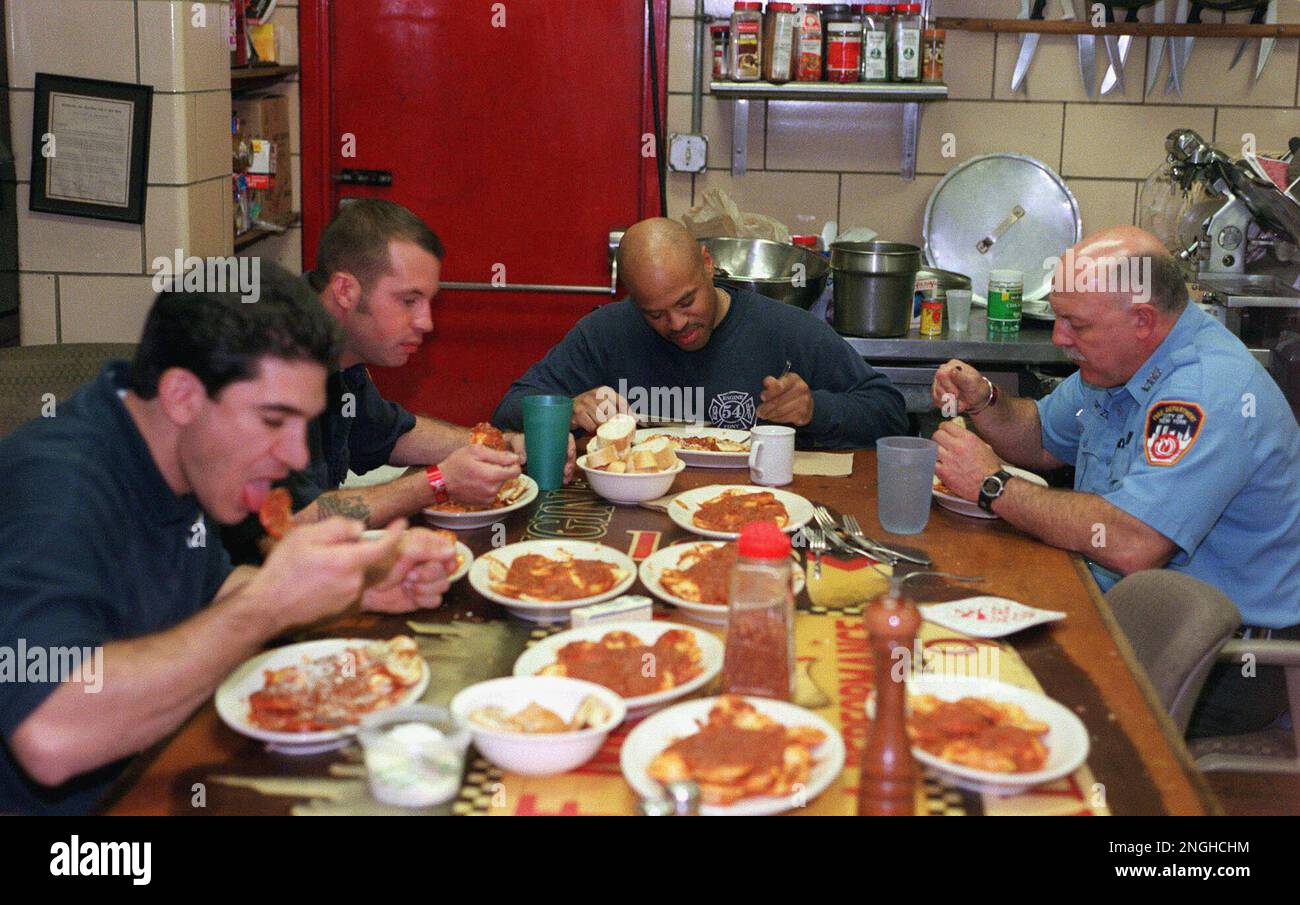 Firefighters Joe Foti, left, Jimmy Walsh, Lou Robinson and Ray Ziegler ...