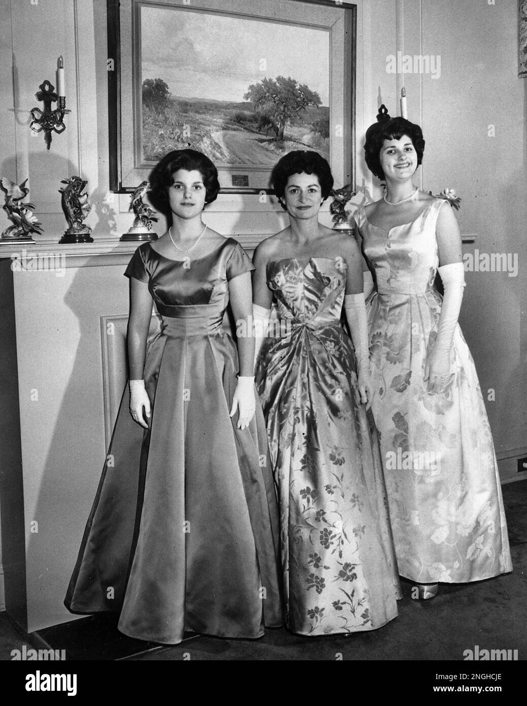 Lady Bird Johnson, center, her daughters Luci Baines, left, and Lynda ...