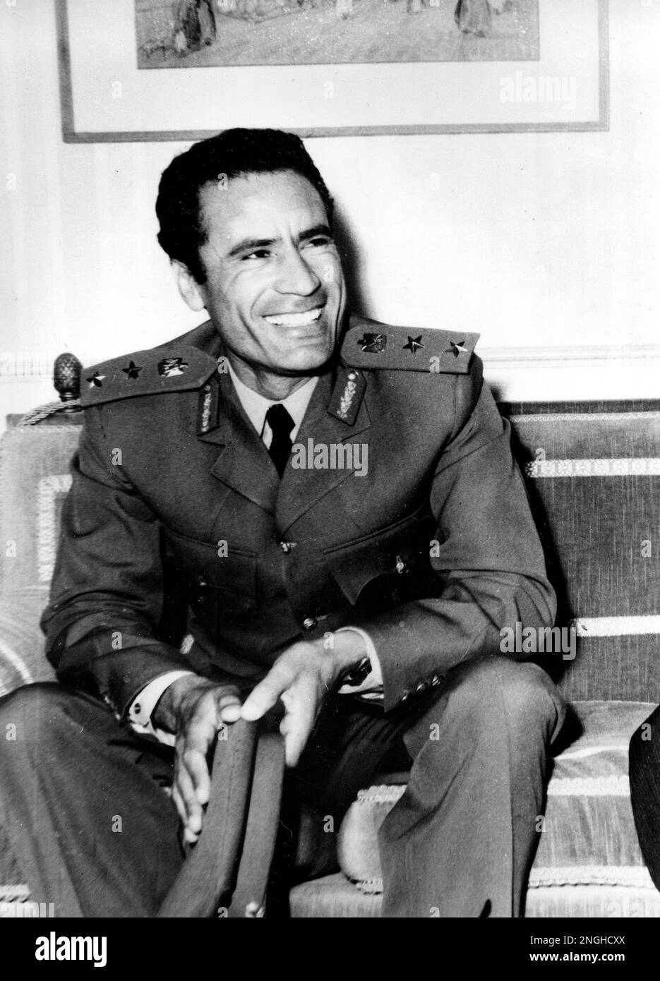 Libyan ruler Col. Moammar Gadhafi is shown in 1971 at an unknown ...