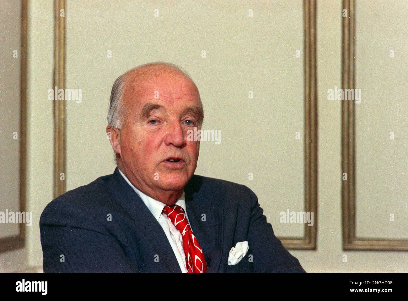 Canadian physiologist Dr. Charles H. Best is shown during an interview ...