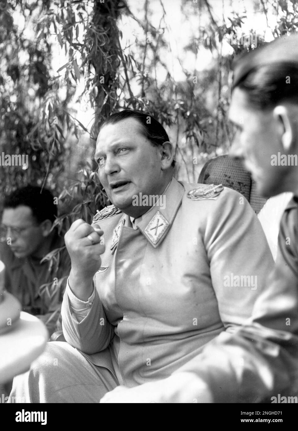 German Marshal Hermann Goering is shown during his interview with ...