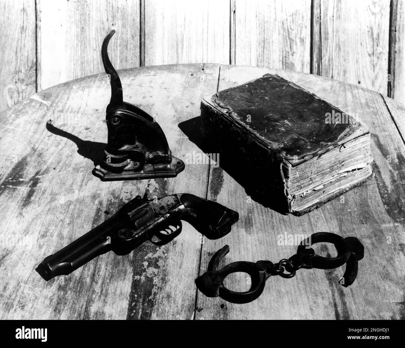 Judge Roy Bean's everyday pistol, a severely blemished .44 Smith ...