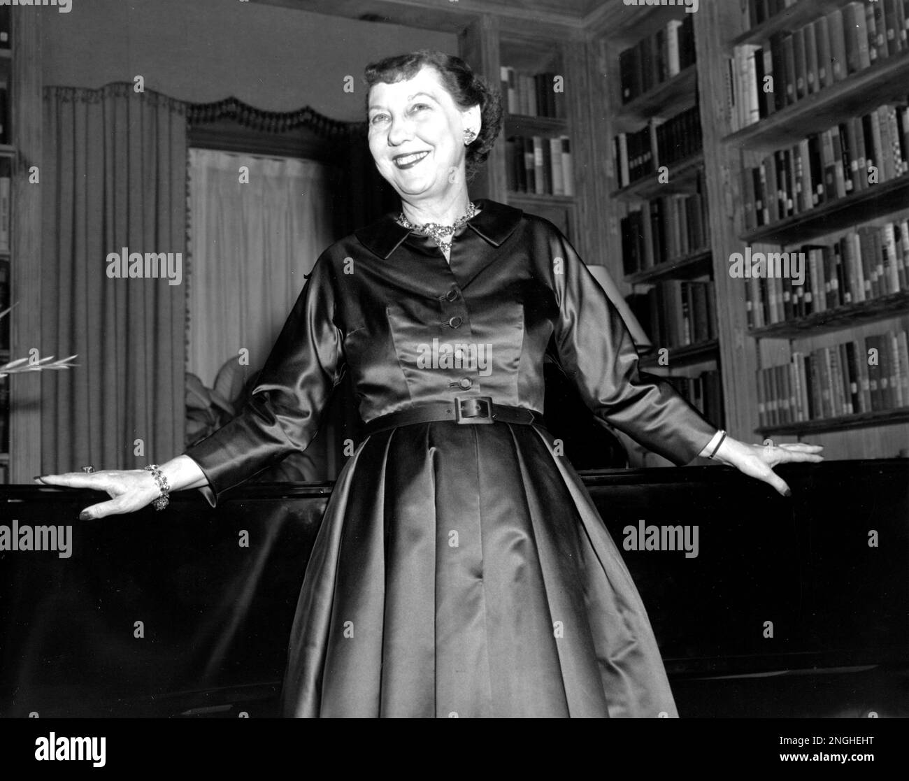 First lady Mamie Eisenhower smiles as she poses on her 60th birthday in ...