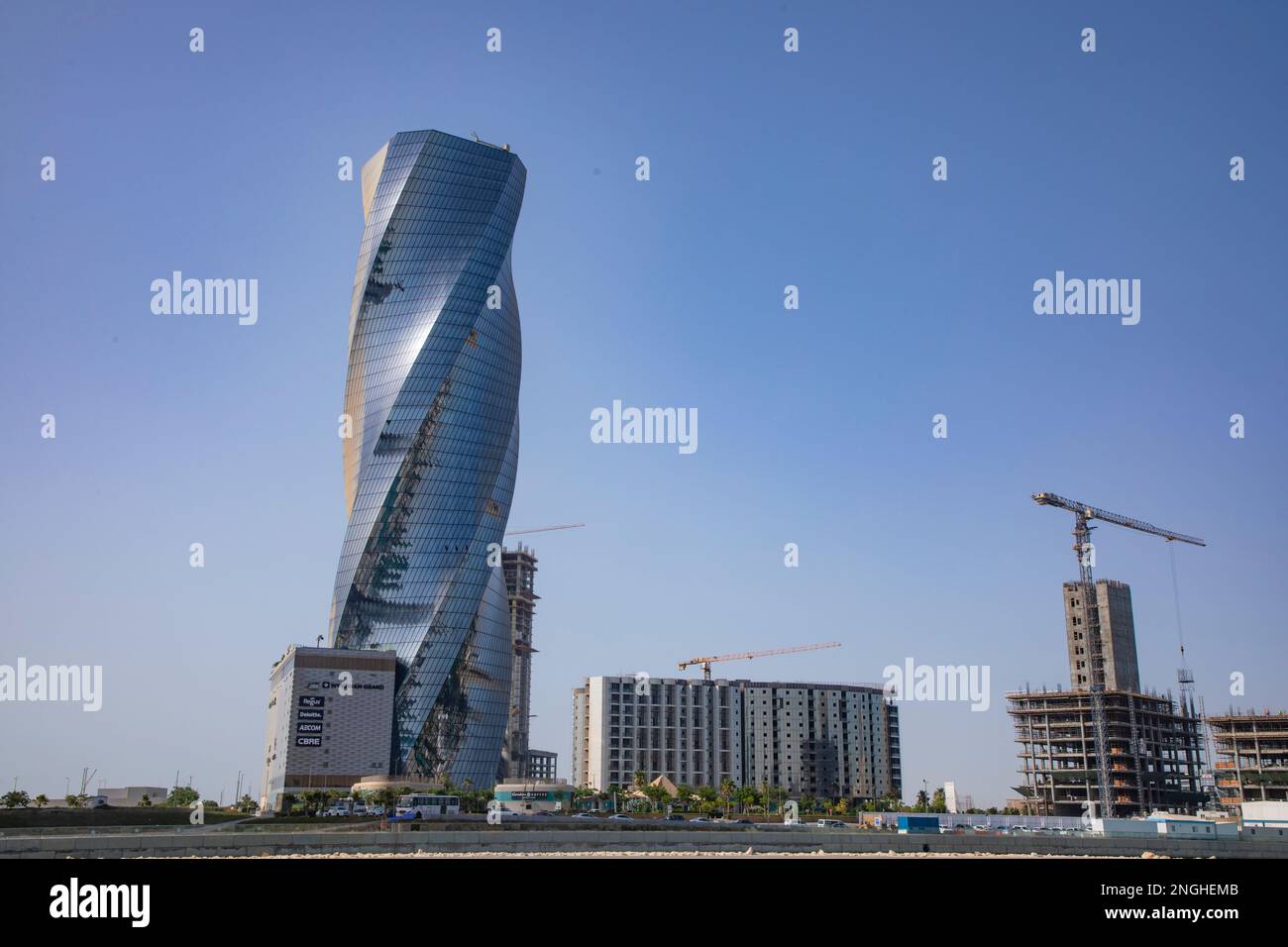 High rise building skyline and city dusk no one has skyscrapers hi-res ...