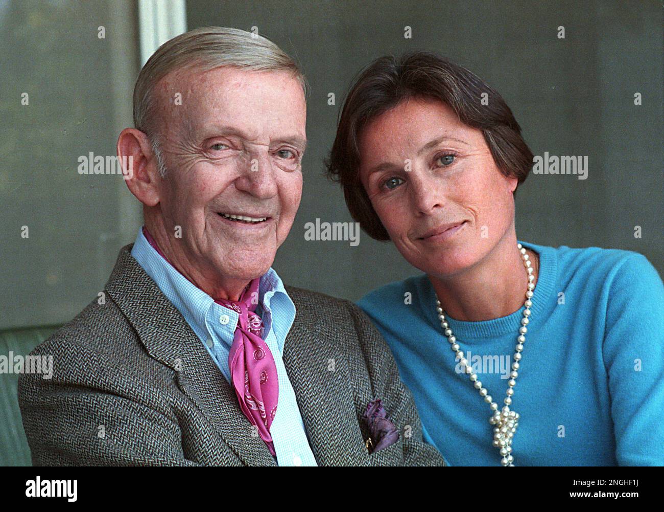 Fred Astaire poses with his wife, Robyn, at their home in Beverly Hills ...