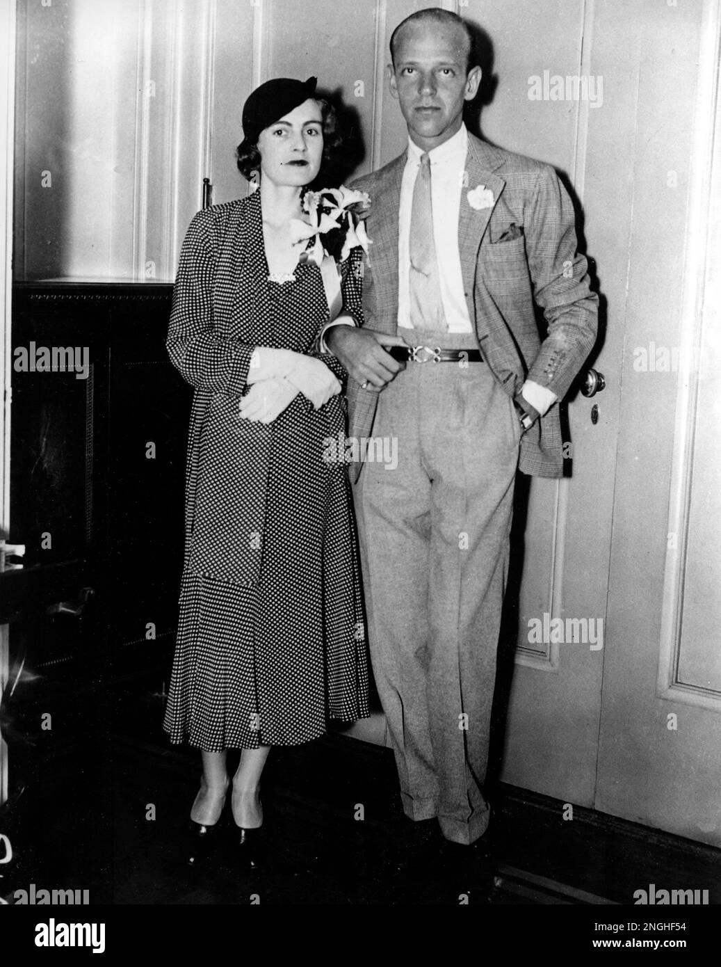 Actor-dancer Fred Astaire and his bride, former, Phyllis Livingtone ...