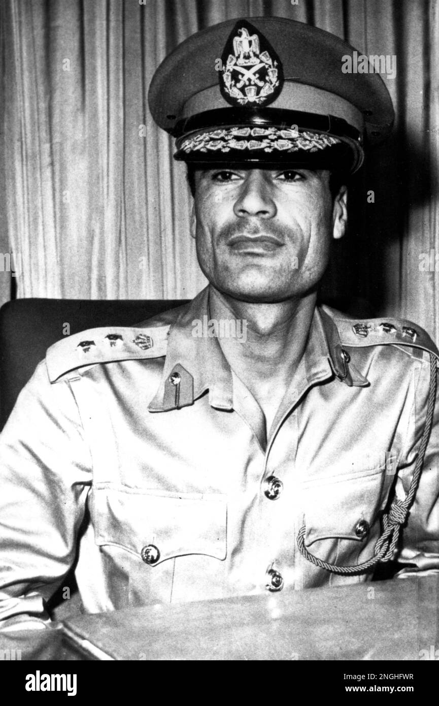 Premier of Libya Col. Moammar Gadhafi, 28, youngest head of state in ...