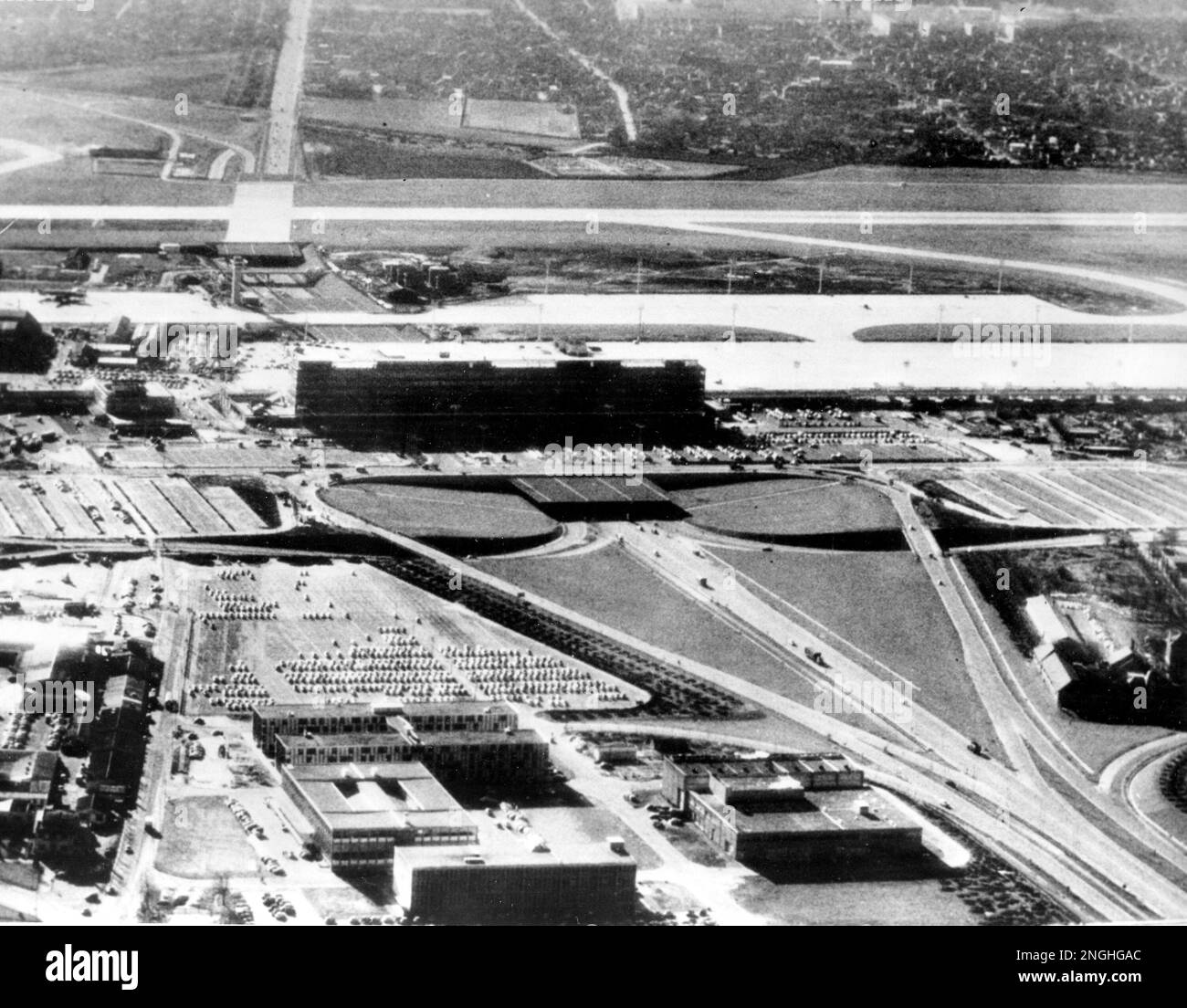 This general aerial view shows Orly airfield in Paris, France, on Feb ...