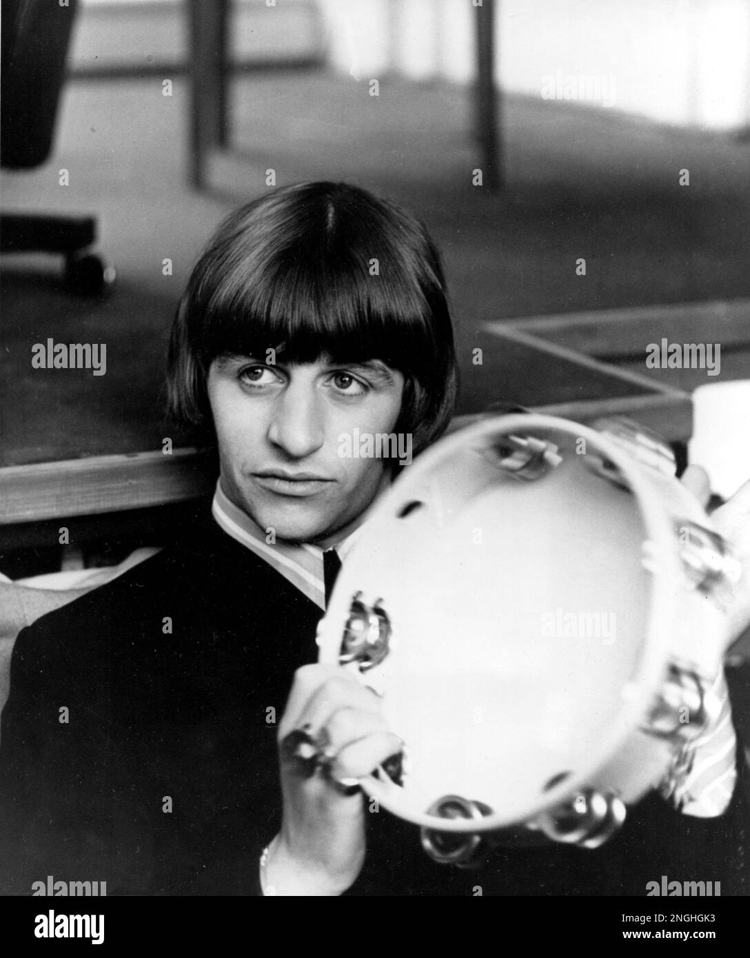 Drummer of the British rock band The Beatles Ringo Starr plays the ...
