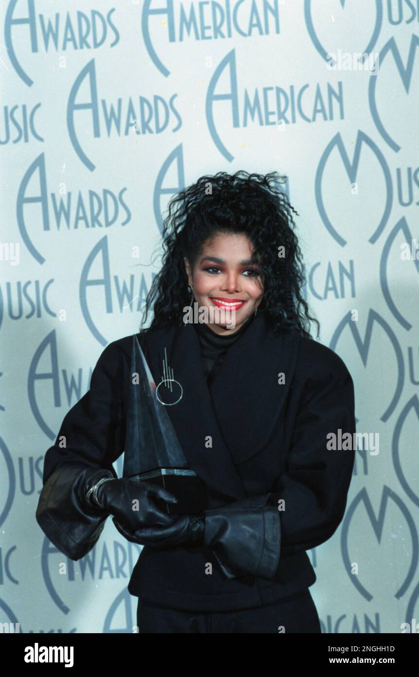 Janet Jackson, nominated for nine American Music awards, stands ...