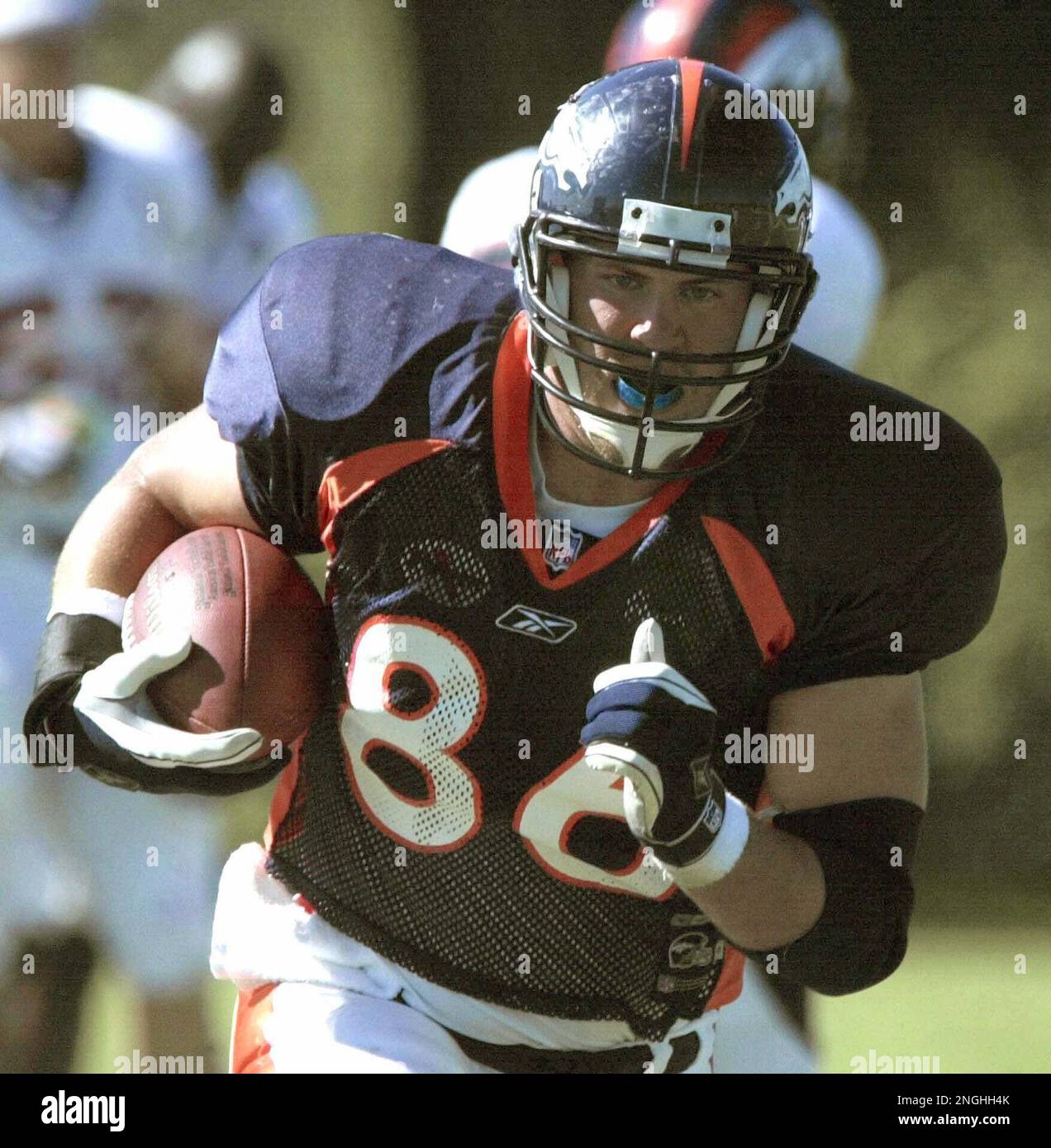 Denver Broncos tight end Patrick Hape breaks down the field after ...