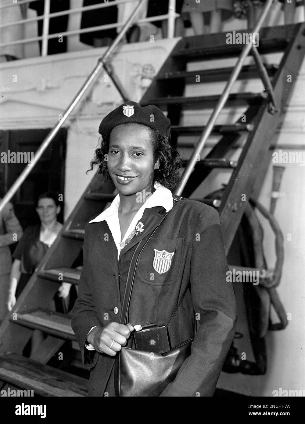 U.S. Olympic team member Alice Coachman arrives from London on the U.S ...